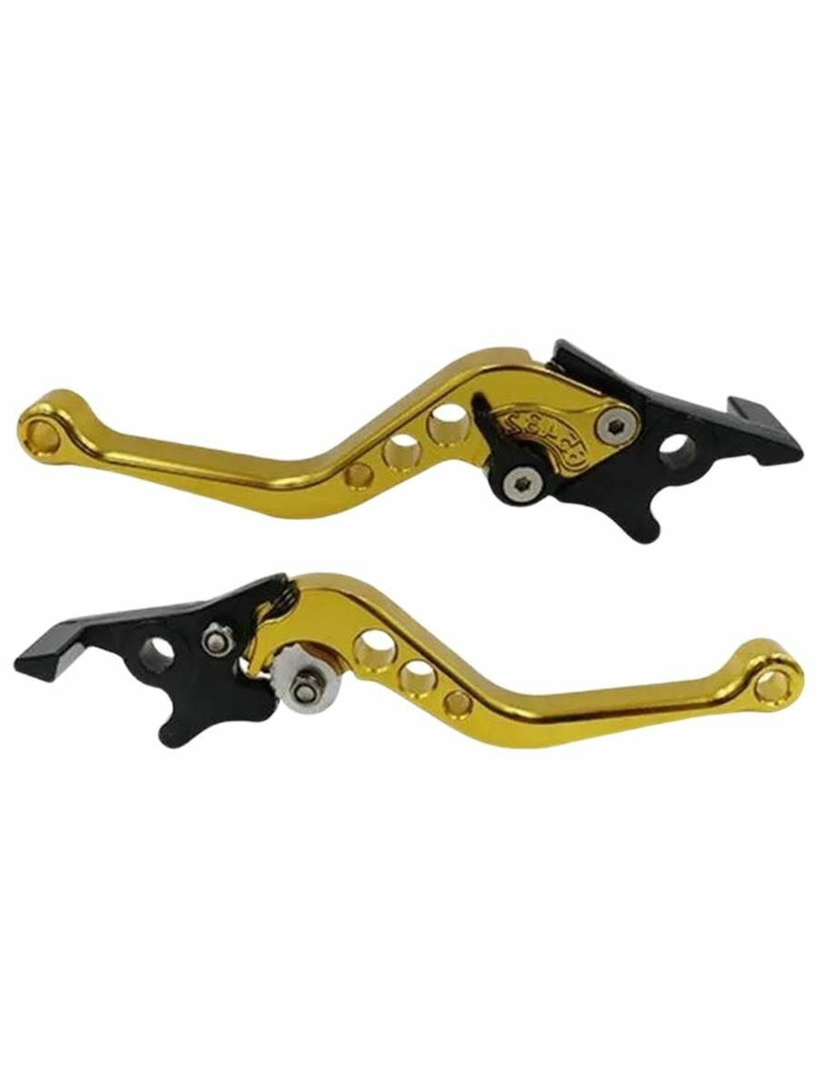 Ручки тормоза с регулировкой комплект золотые для электровелосипеда