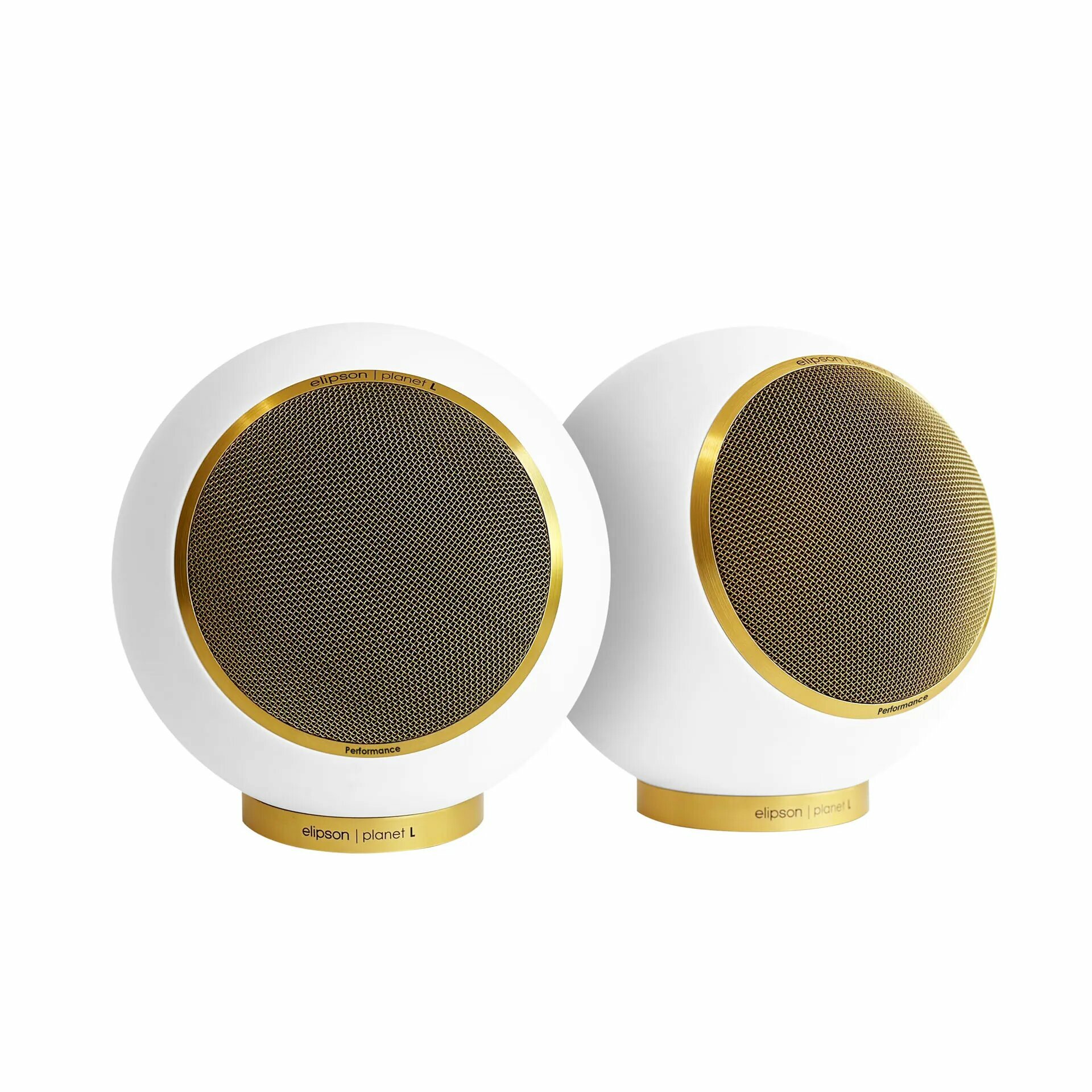 Полочная акустика Elipson Planet L PERFORMANCE 2.0 White Matt/Gold
