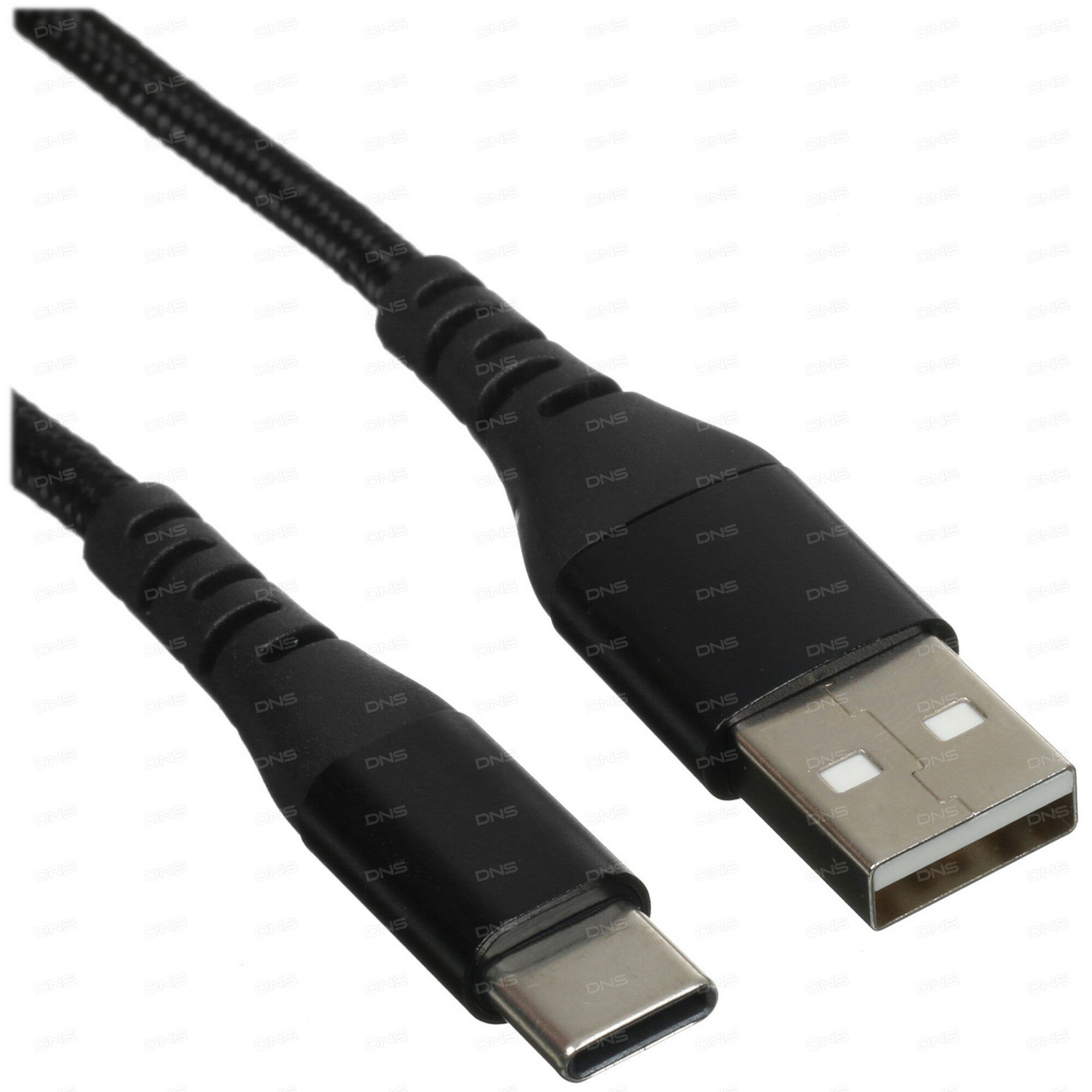 Кабель круглый DEXP USB Type-C - USB 2.0 Type-A черный 1.5 м