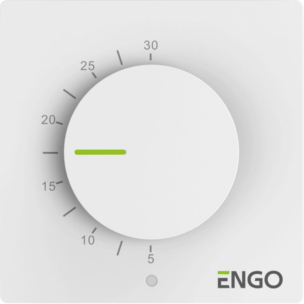 Термостат накладной ENGO Simple комнатный механический (белый)