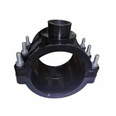 Врезка седловая ПЭ 110x1" шестиболтовая