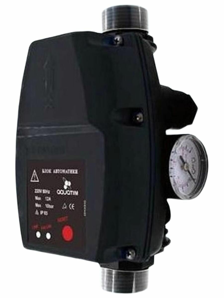 Блок автомат с манометром TIM диапазон настройки 1.5-3.0бар