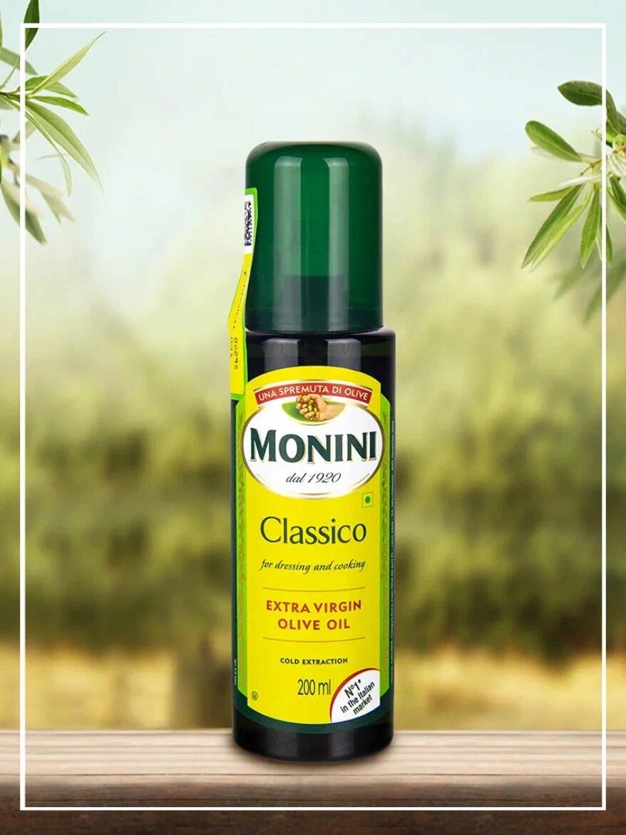 Оливковое масло Monini Extra Virgin нерафинированное, спрей, 200мл