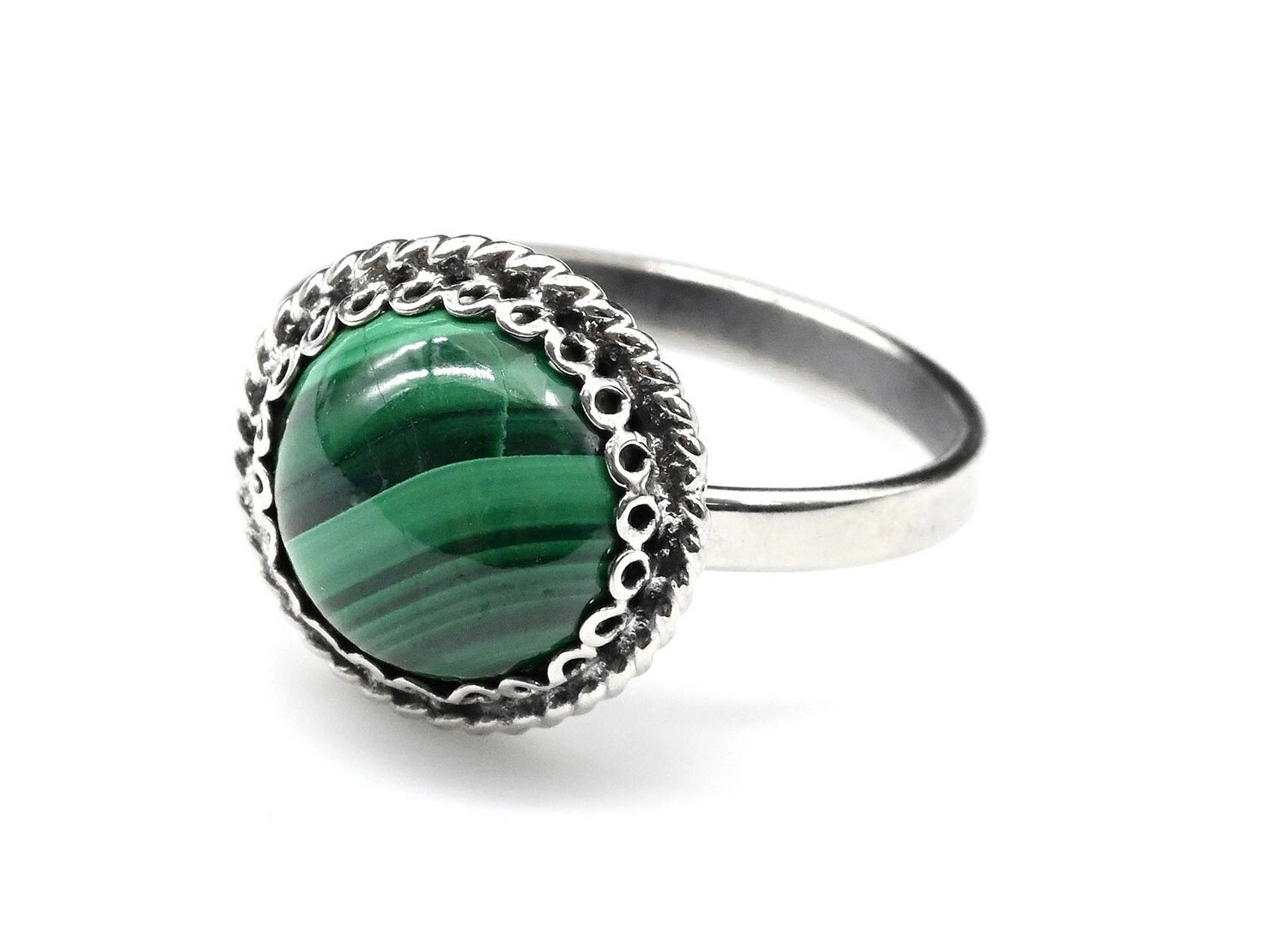 Кольцо, малахит