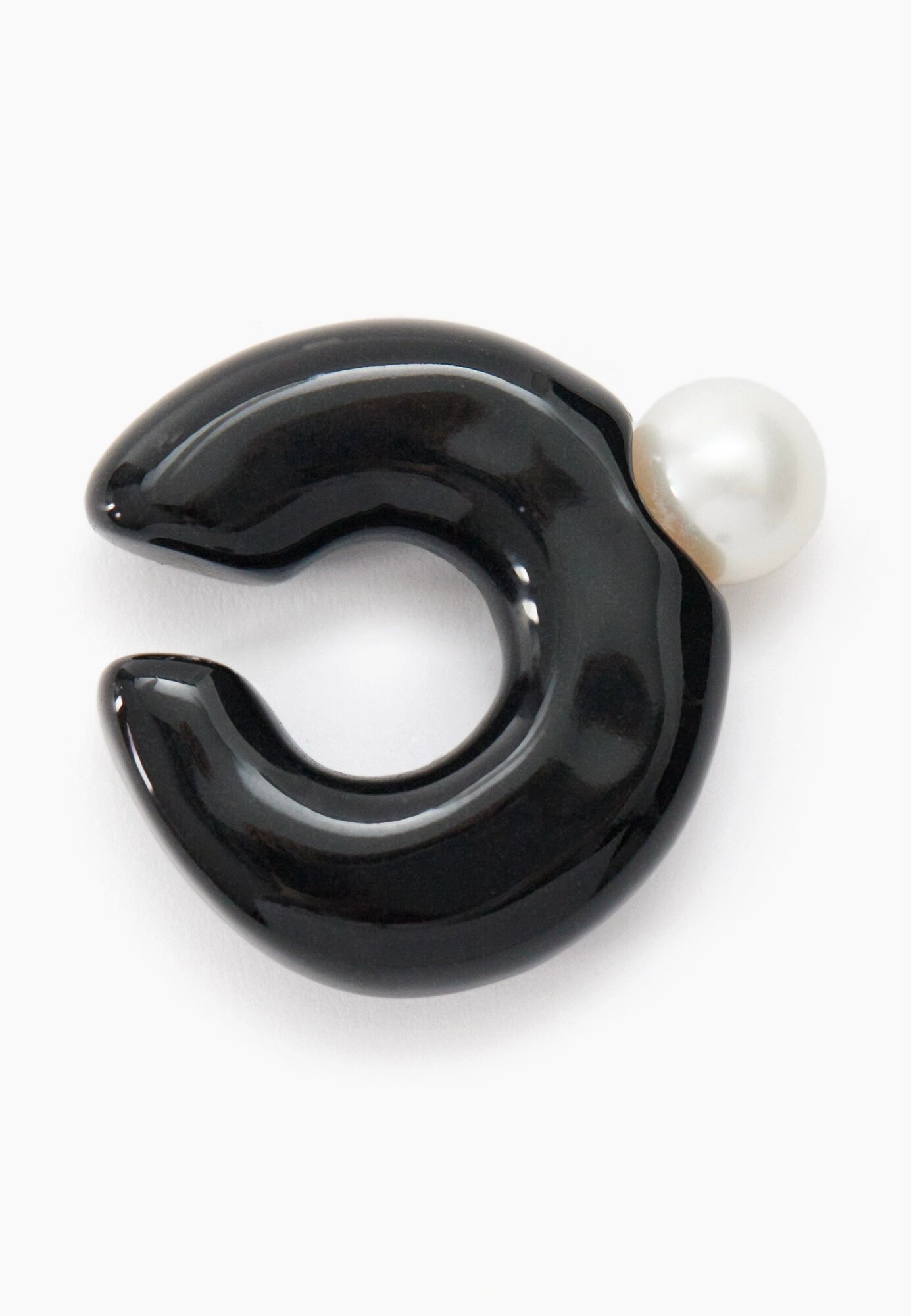 Моносерьга кафф, жемчуг пресноводный культивированный