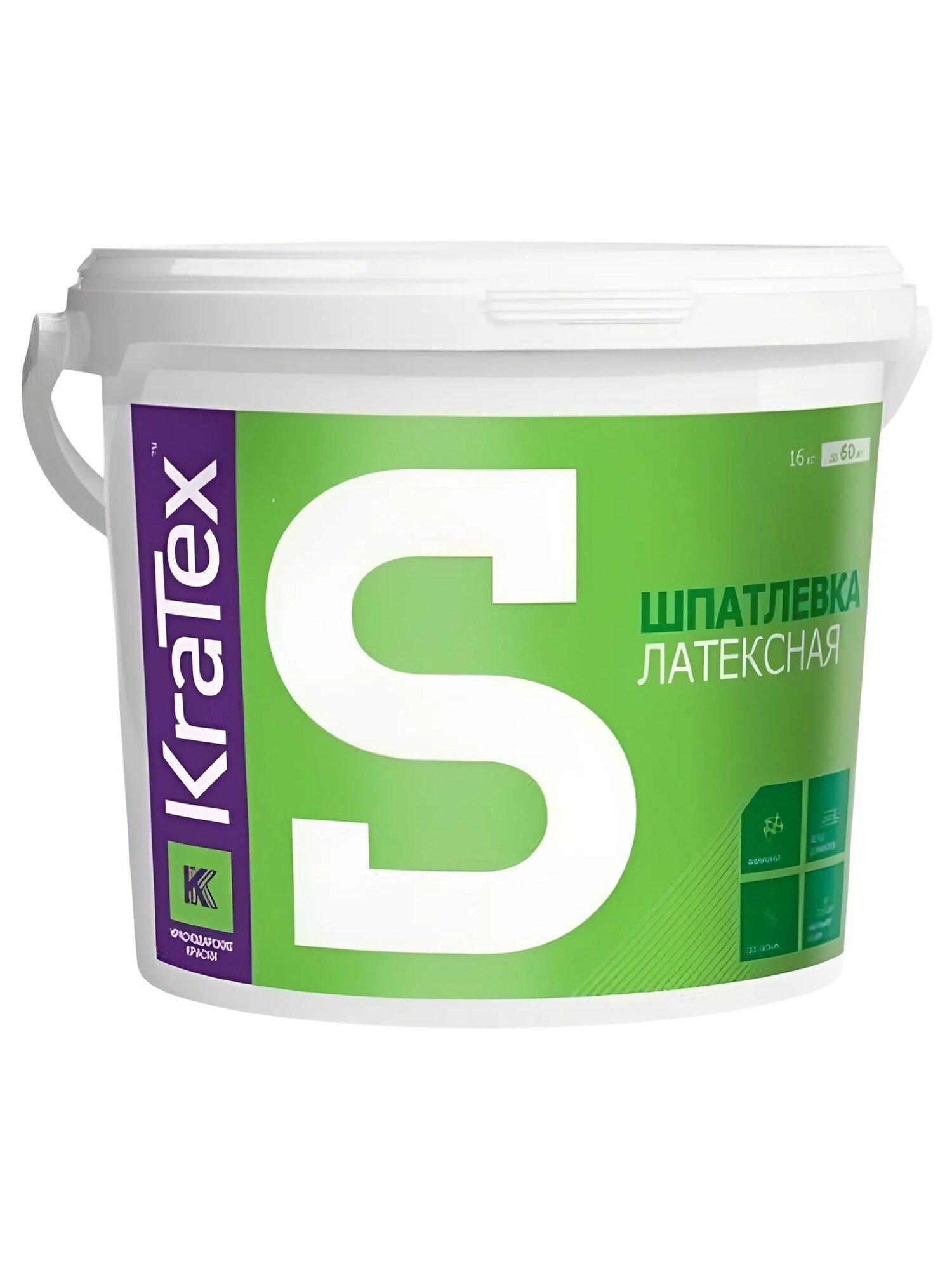 Шпатлевка латексная "KRATEX" для внутренних работ, белая 3,0кг