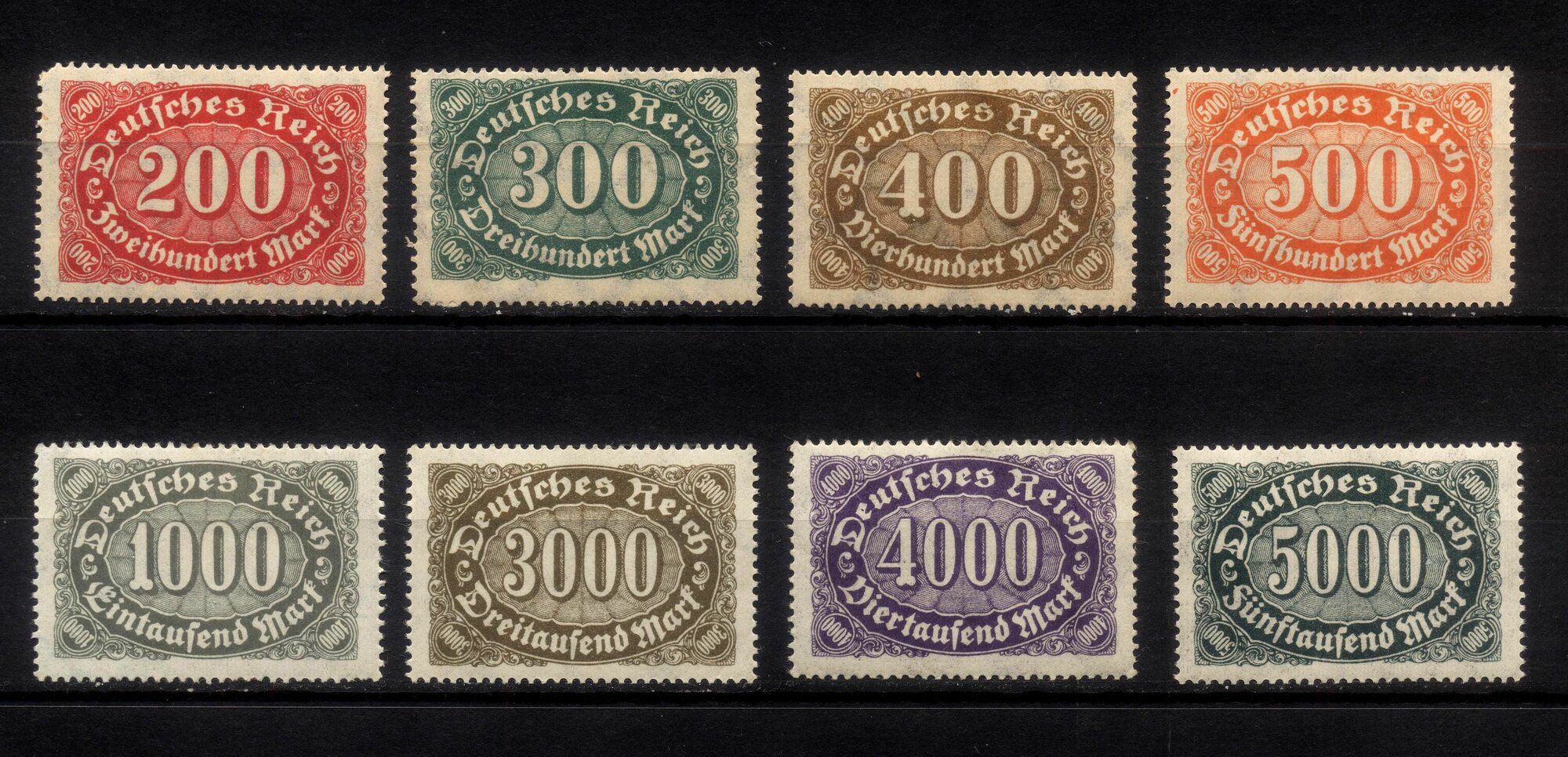 Марки Германии. Deutsches reich 1922 г. Стандарт. Чистые**, водяные знаки