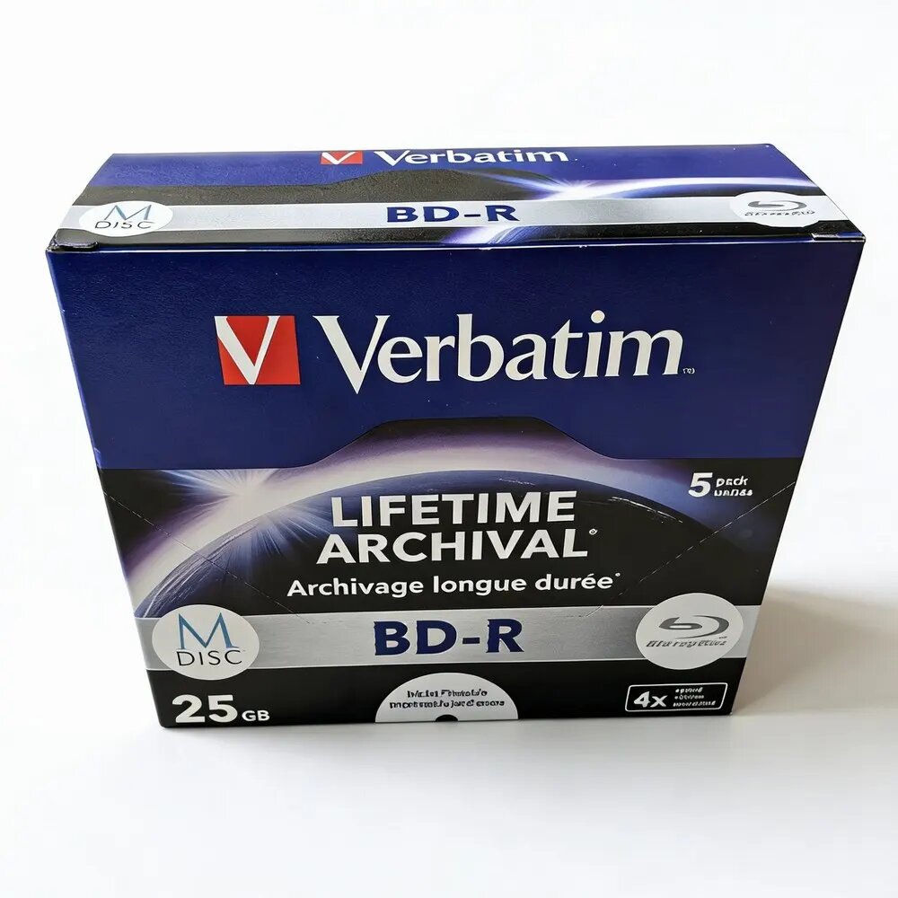 Verbatim MDisc Blu-Ray диски BD-R 25Гб 5шт