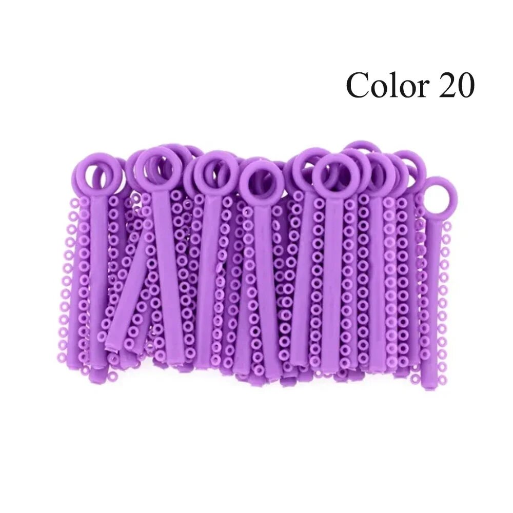 Эластичные лигатуры для брекетов Color20, 1040 шт.