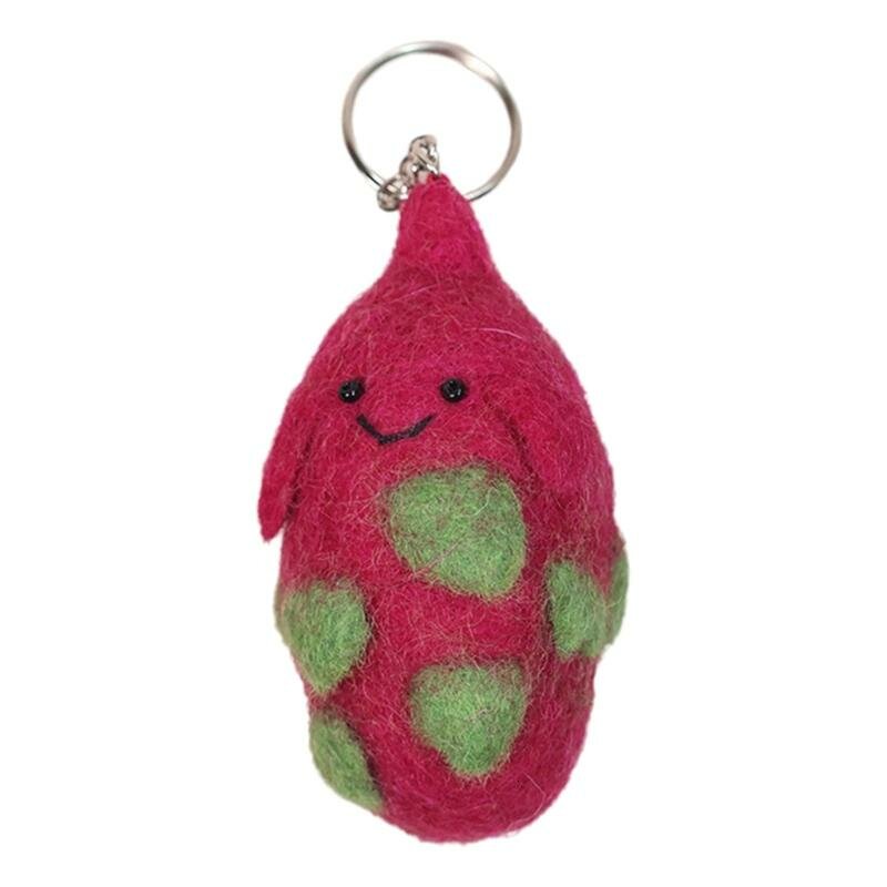 Брелок-фрукт из фетра, питайя