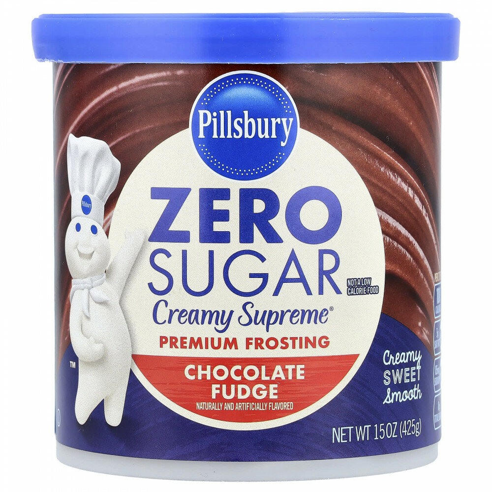 Pillsbury, Creamy Supreme, премиальная глазурь, шоколадная помадка, 425 г (15 унций)