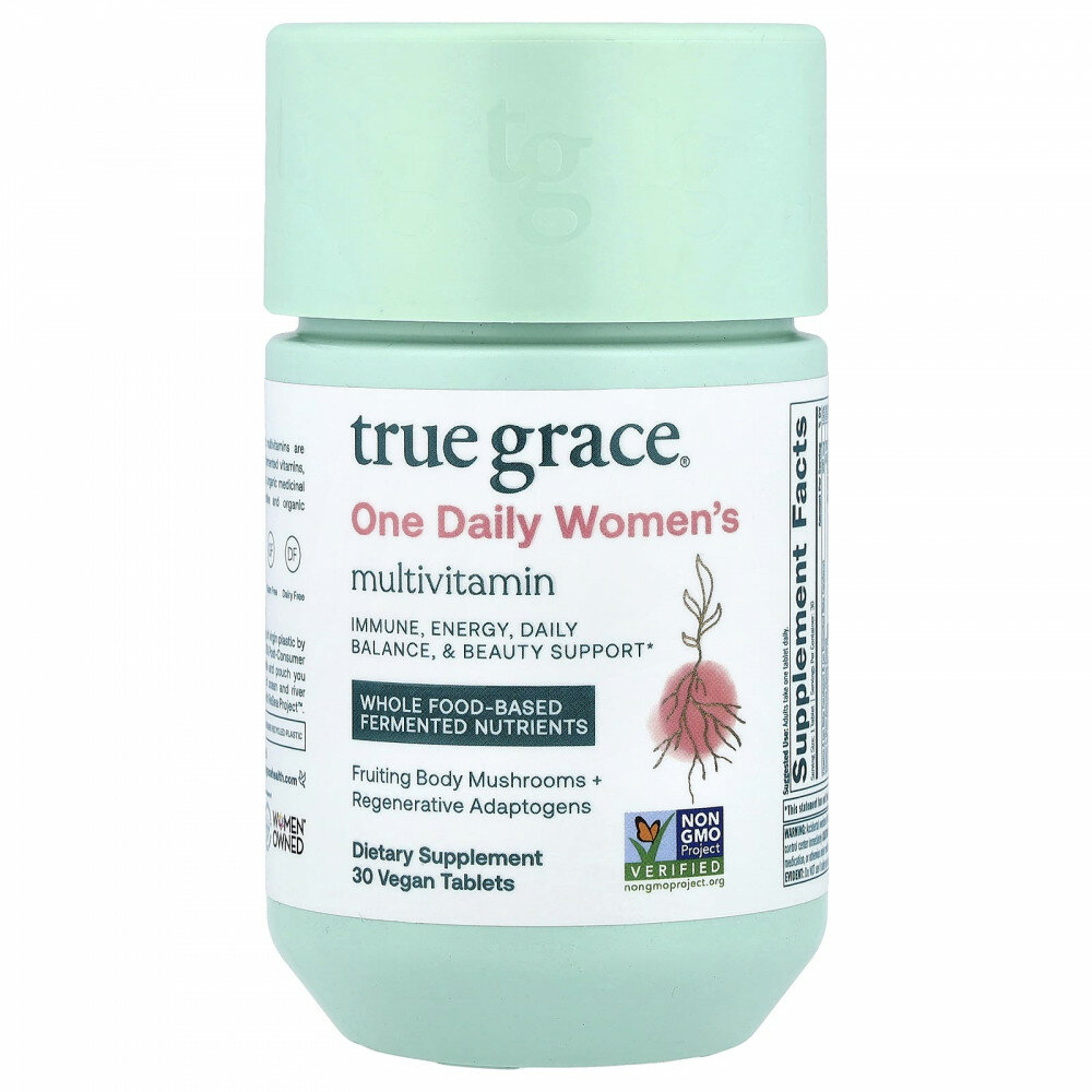 True Grace, One Daily Women's Multivitamin, мультивитамины для женщин, 30 веганских таблеток