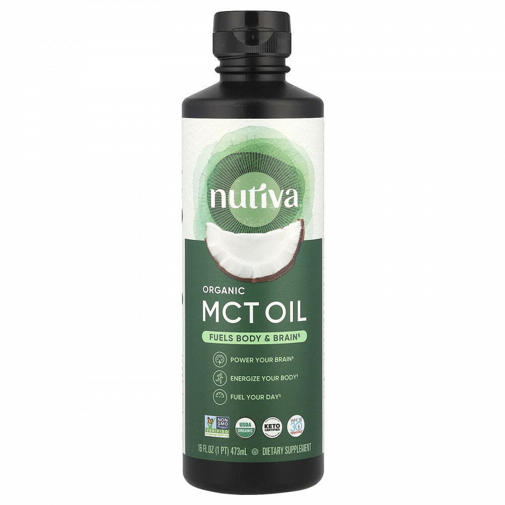 Nutiva, органическое масло MCT, 473 мл (16 жидк. унций)