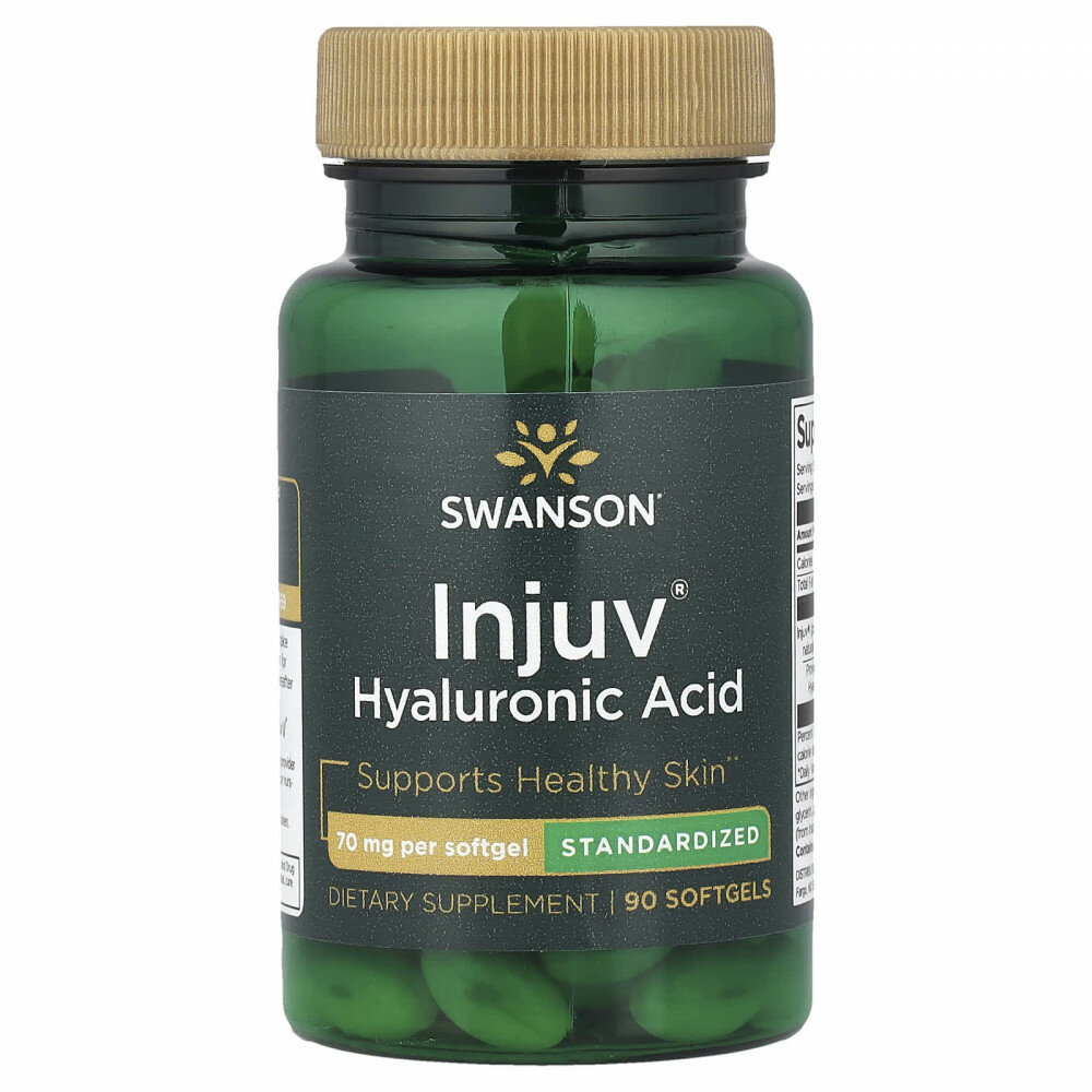 Swanson, Injuv® гиалуроновая кислота, стандартизированная, 70 мг, 90 капсул