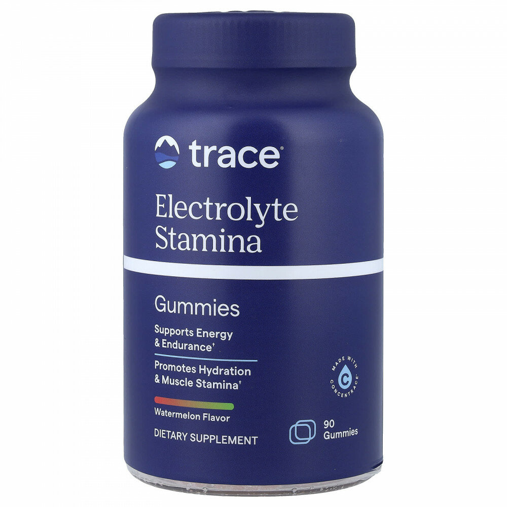 Trace, Electrolyte Stamina, жевательные таблетки, со вкусом арбуза, 90 жевательных таблеток