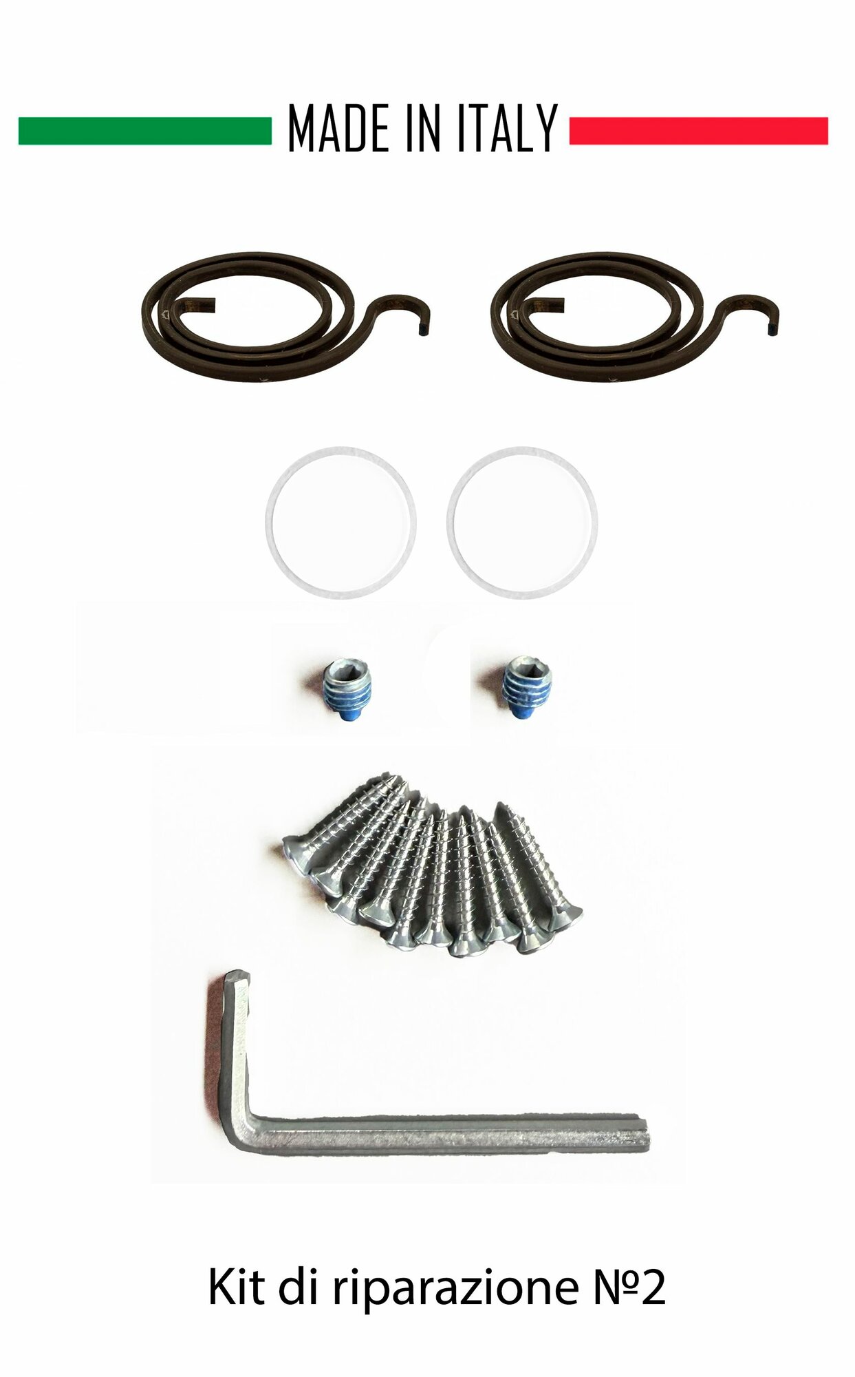 Возвратная пружина для дверной ручки, универсальная 2мм ремкомплект нажимной ручки набор N2 (Италия)