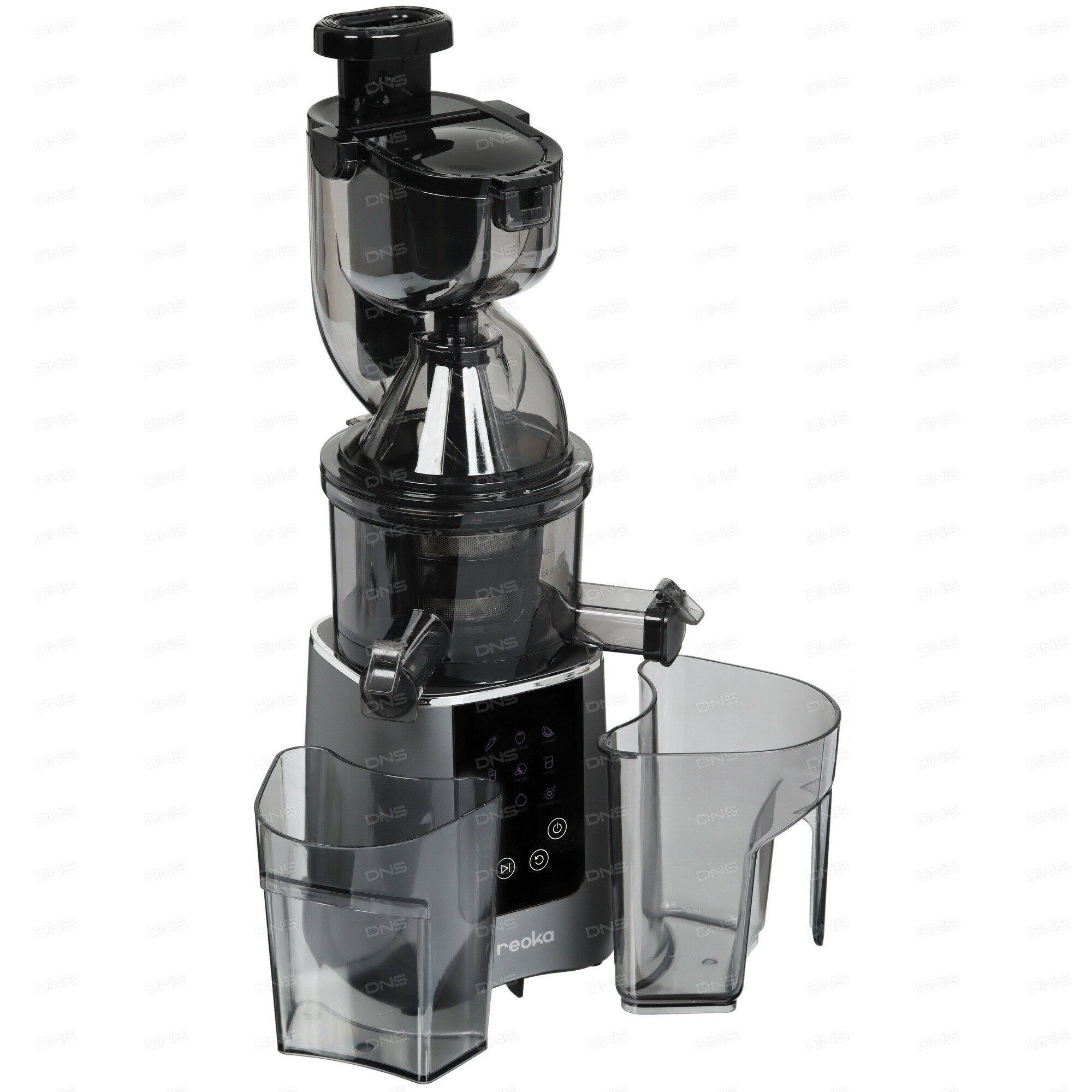Соковыжималка Reoka RKJ-S200, нержавеющая сталь, пластик, 8 скоростей