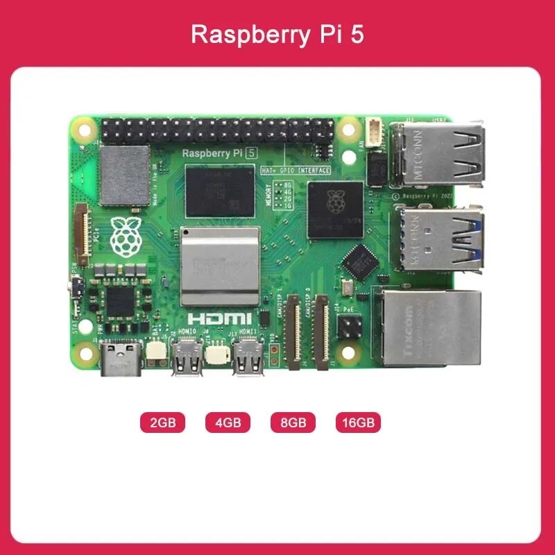 Raspberry Pi 5 Мини-ПК 2/4/8 ГБ Raspberry Pi 5-4GB, Raspberry Pi 5 Board