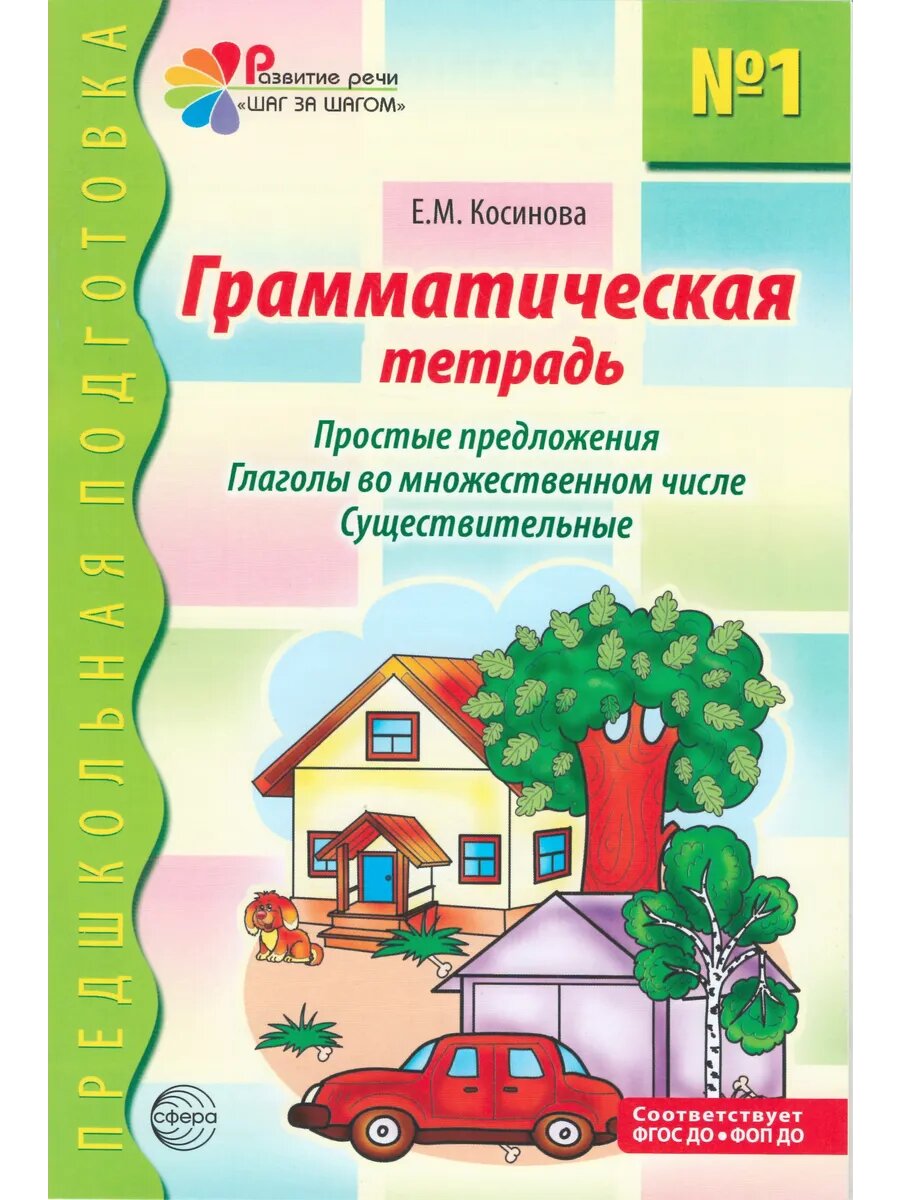 Предшкольная подготовка. Грамматическая тетрадь №1.