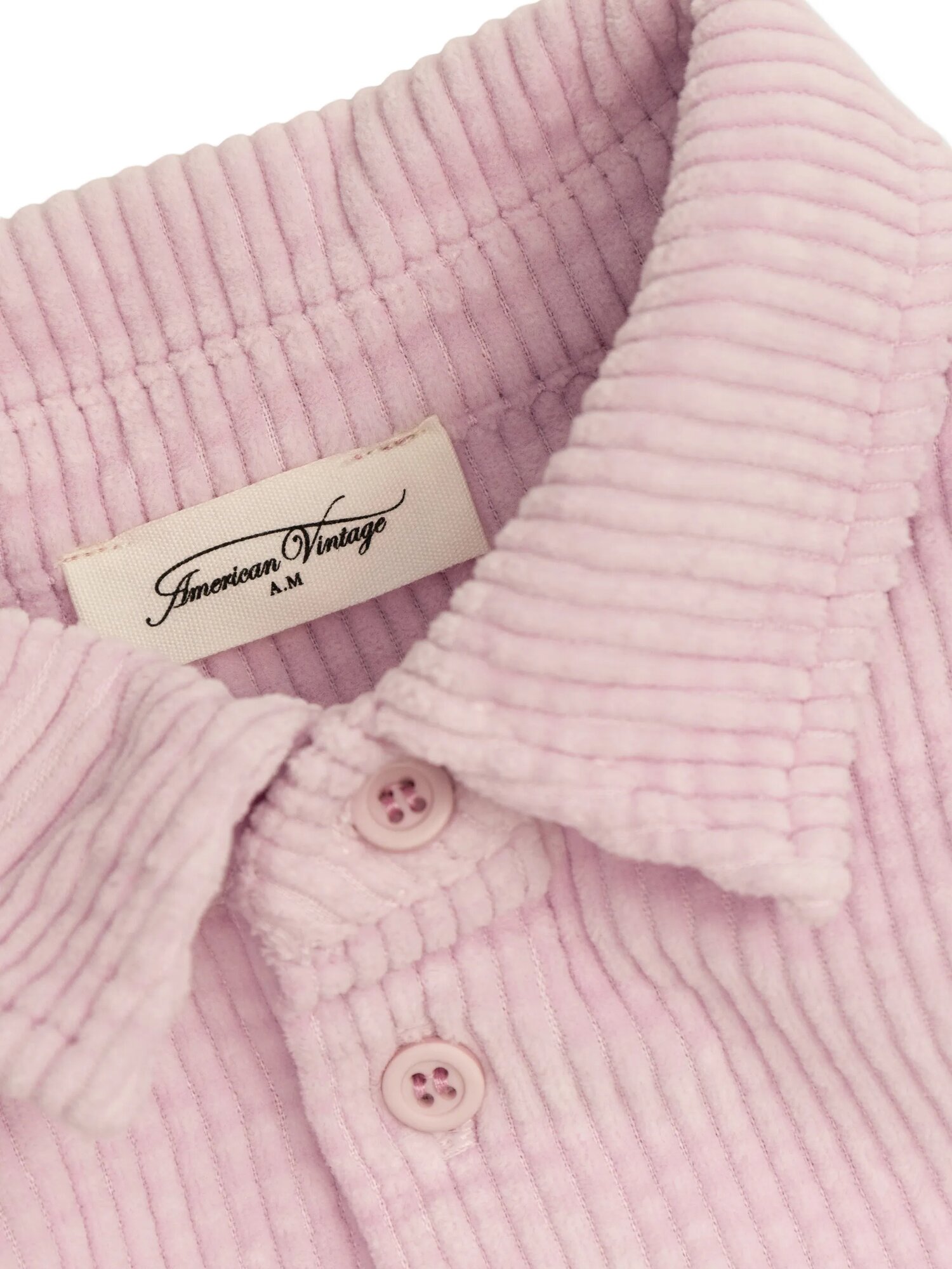 Рубашка American Vintage Buttoned corduroy shirt, размер 7 лет, розовый — фото 1