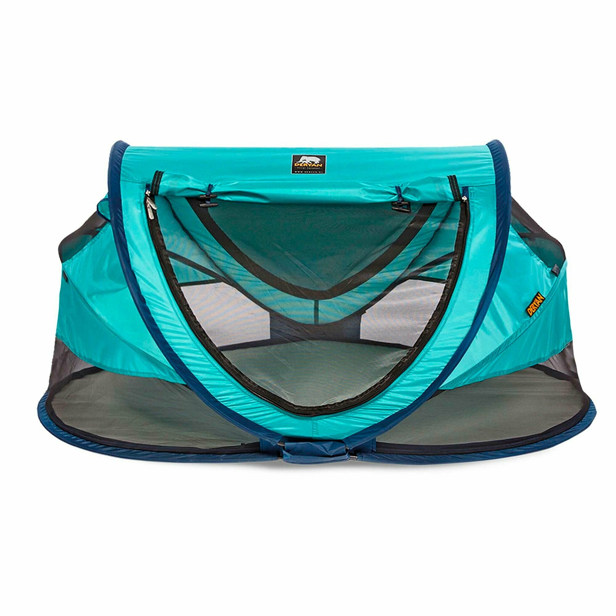 Deryan Кемпинговая кроватка для ребенка Deryan Ocean, самонадувающийся матрас, Decathlon, Цвет: Голубая лазурь