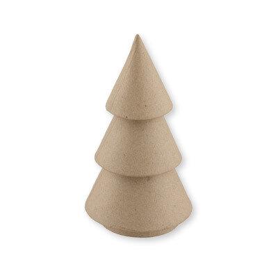 Заготовка для декорирования Love2art Елка, папье-маше, 6,5х6,5х14 см, 2 шт (PAM-036)