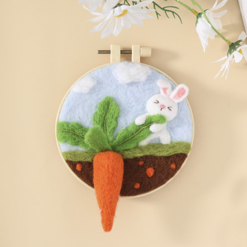 Горячая распродажаНабор материалов для рукоделия из шерстяного войлока, подходит для начинающих в создании трехмерных декоративных рамок для картин.