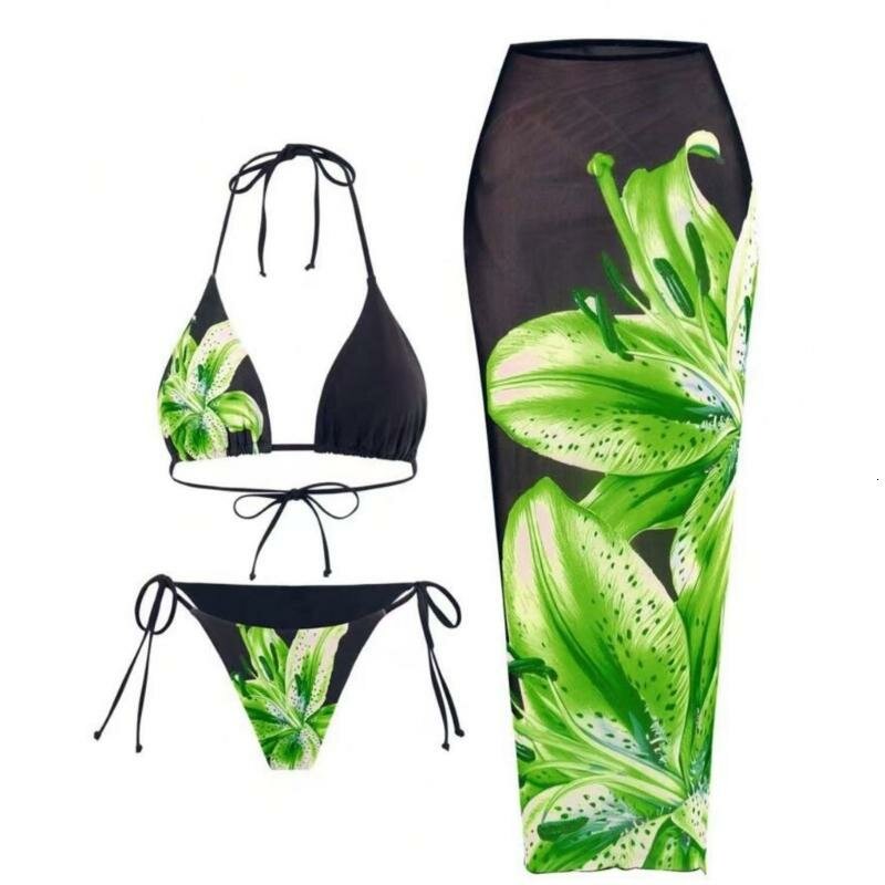 Женский купальник-танкини с юбкой, Распечатать 6 - XL