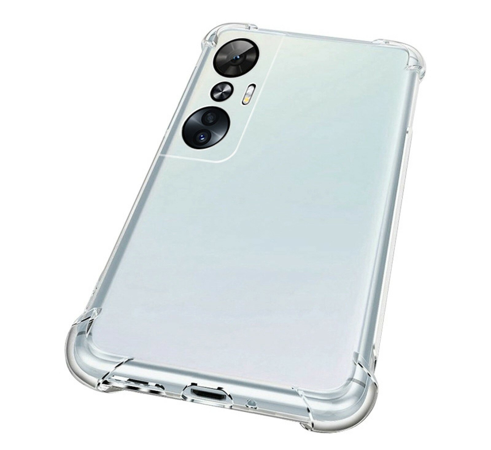 Чехол-бампер MyPads Tocco для Infinix Hot 20 с усиленной противоударной защитой углов прозрачный