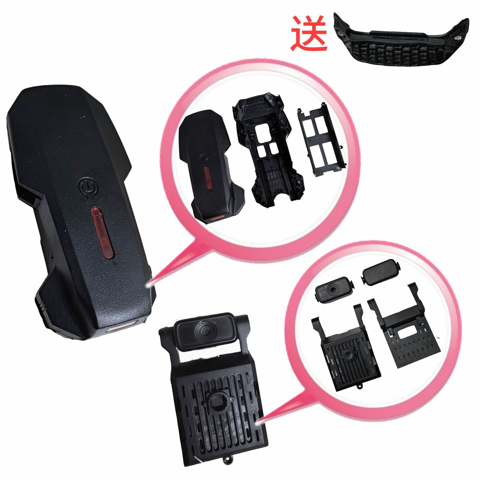 Черный складной дрон E88PRO с высококачественной камерой для аэрофотосъемки, комплект аксессуаров для сборки квадрокоптера E88 своими руками.