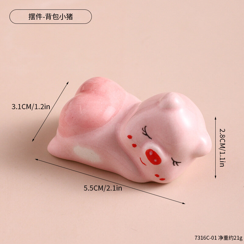 Милая керамическая подставка для палочек для еды в виде мультяшного животного для домашнего использования, многофункциональное настольное декоративное украшение, держатель для палочек.