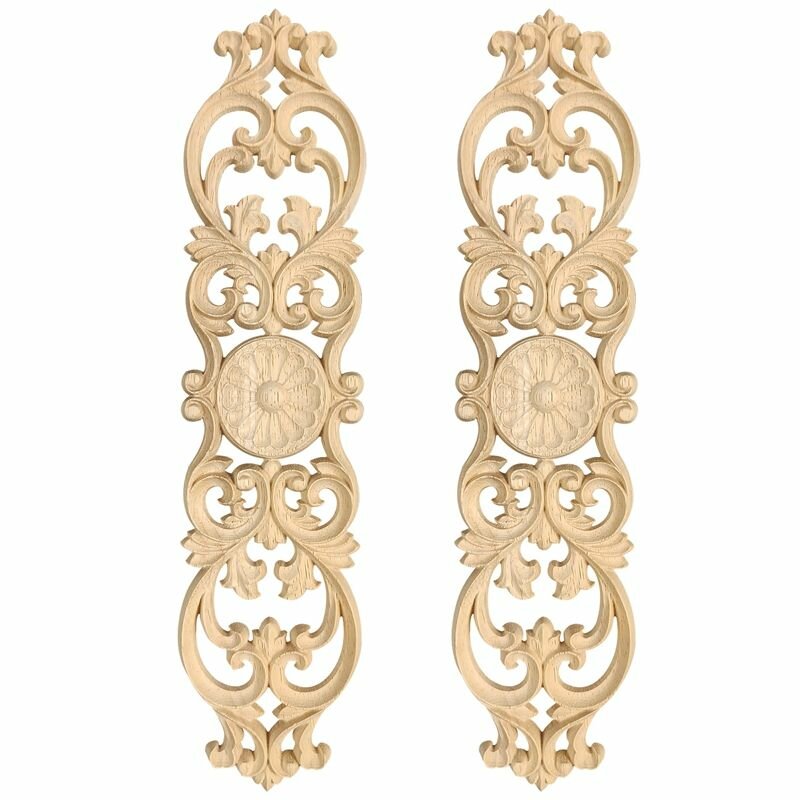 30 см x 7 см резные деревянные наклейки, угловые, декоративные, для украшения дома, двери шкафа, кровати, декоративные накладки, аппликация