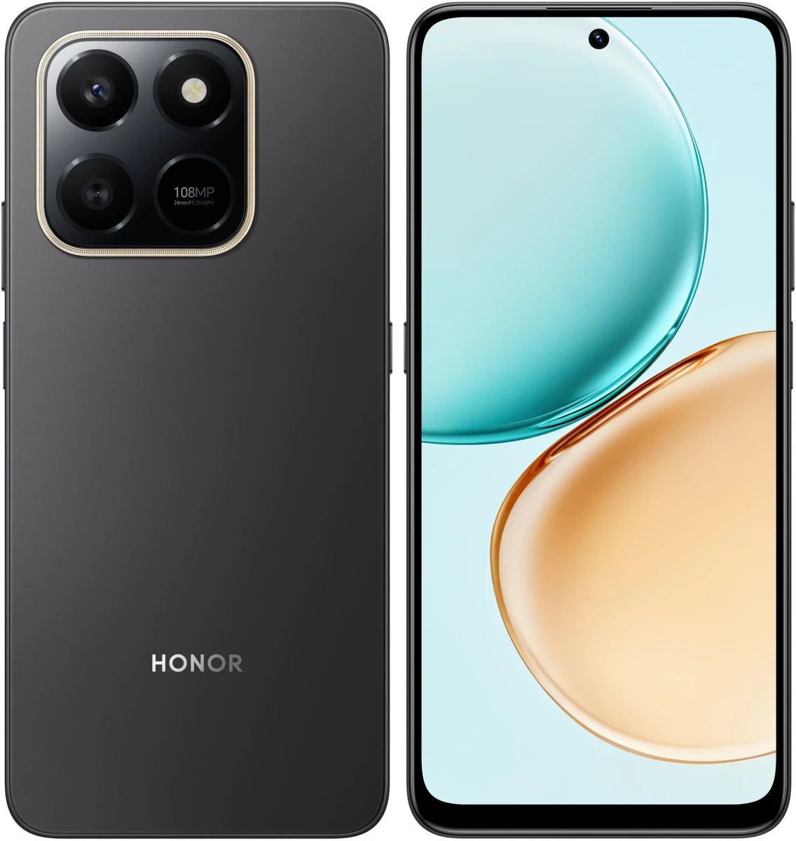 Смартфон HONOR X7d 8/256GB, IPS, 120Гц, NFC, Вельветовый черный
