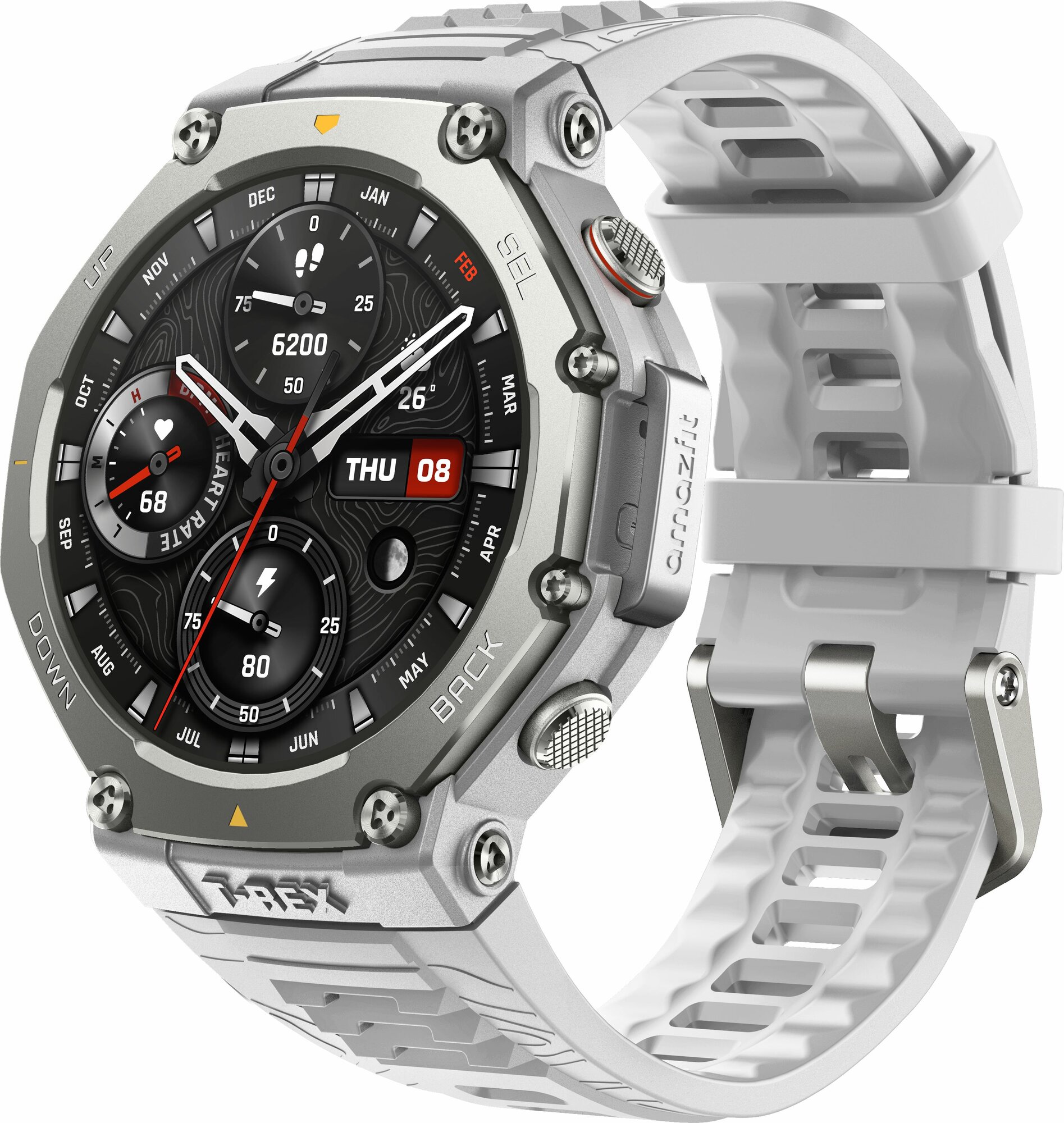 Умные часы AMAZFIT T-Rex 3 A2323, 48.5мм, 145-210мм, серый/серый