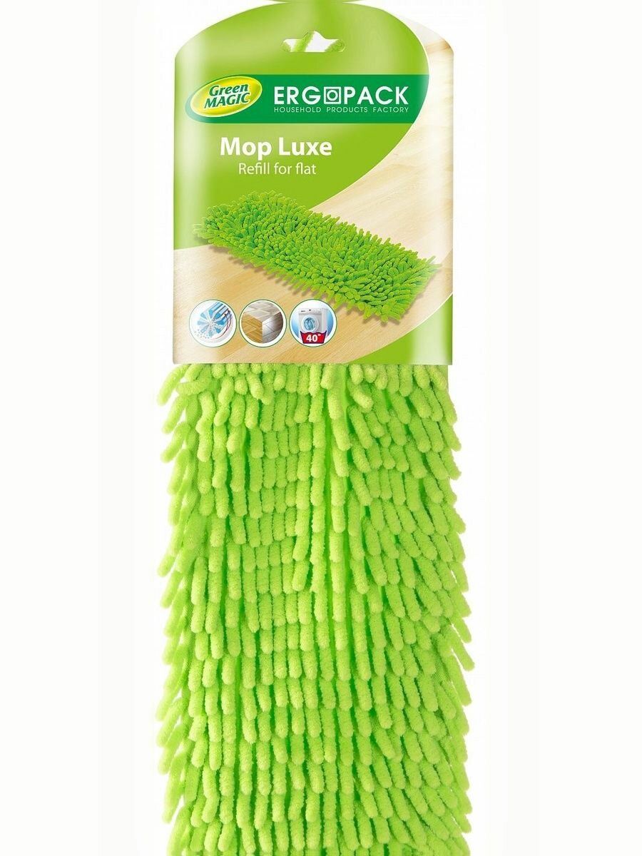 Насадка запасная для швабры Green Magic LUXE (ворсистая) 12*42 см