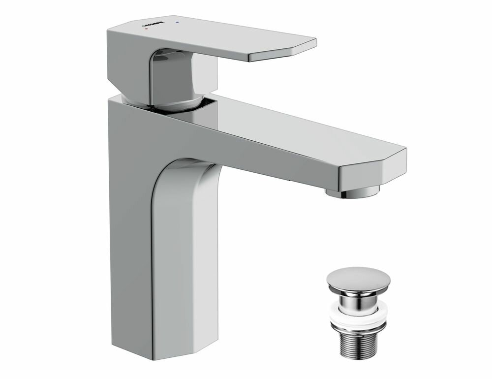 Смеситель для умывальника Cersanit Для ванны, хромированное покрытие, классический дизайн (63055)