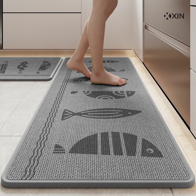 Кухонный коврик из салимы с резиновой основой антискользящий водостойкий