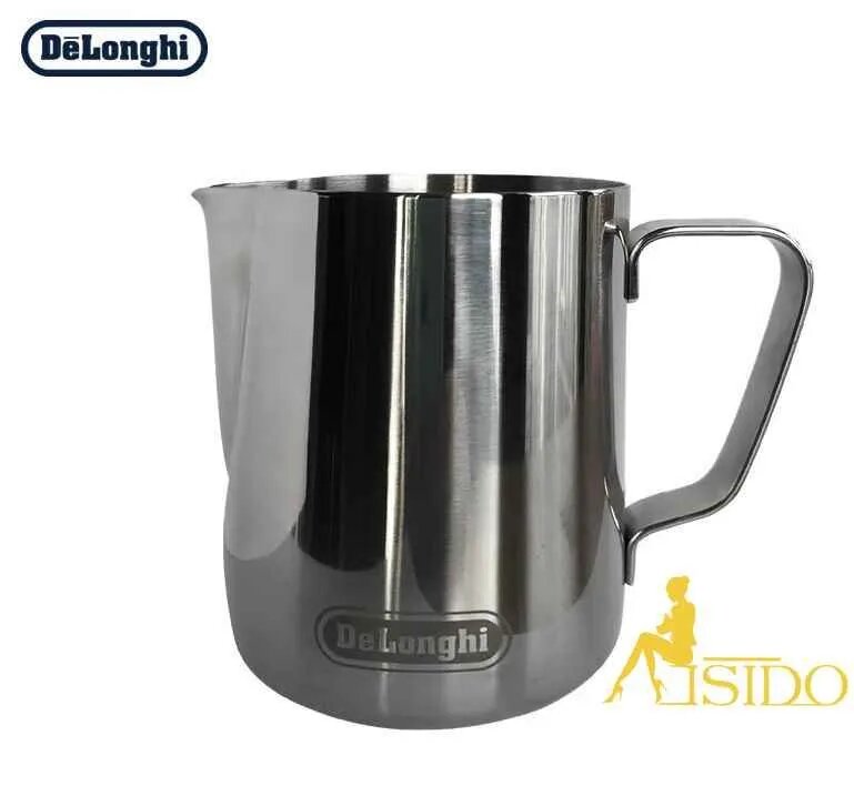 Питчер (молочник) Delonghi 350мл из пищевой нержавеющей стали (304), глянцевый серебристый
