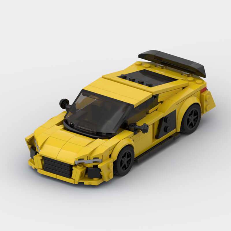 Обучающая модель игрушечного автомобиля Audi R8 MOC для сборки детских строительных блоков (362 шт.)