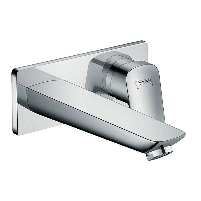 Смеситель для раковины, однорычажный, настенный, излив 195 Hansgrohe Logis 71220000