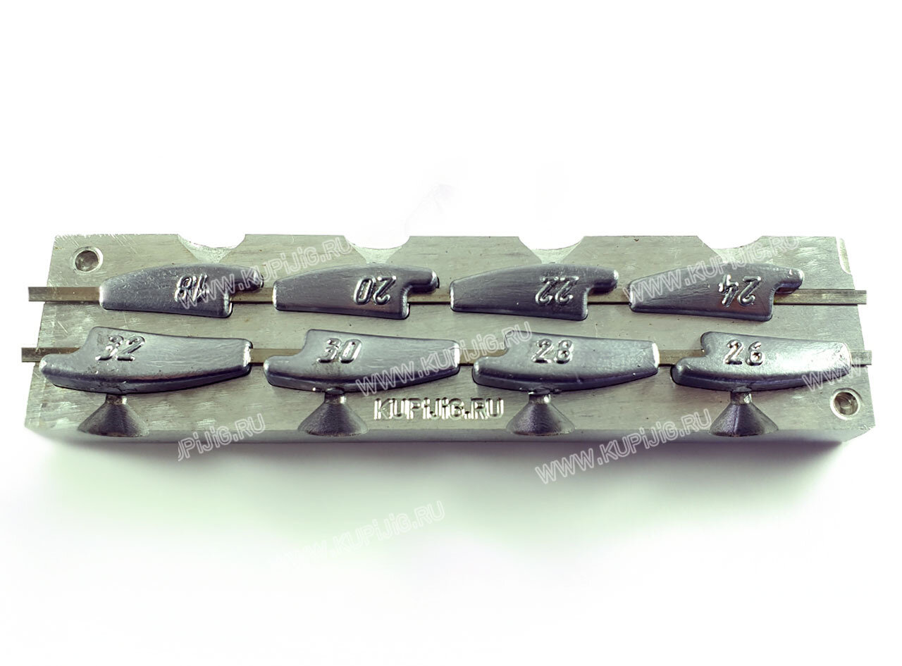 Проходимец от 18 до 32 г. Форма из алюминия для литья рыболовных свинцовых грузил