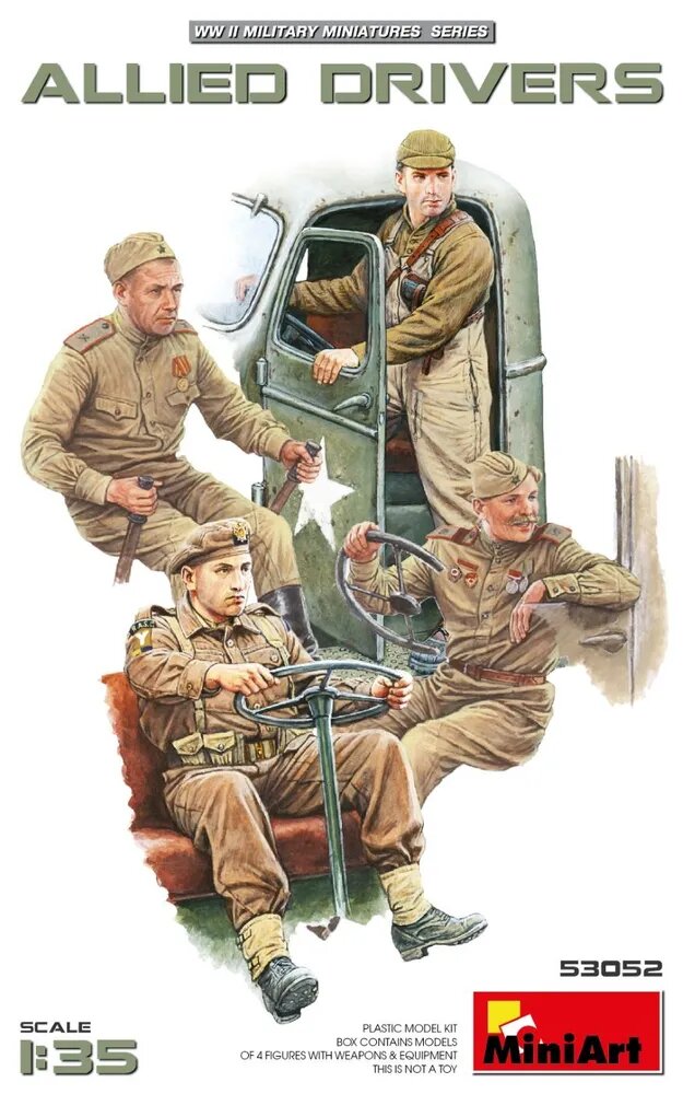 Miniart Model 53052 1/35 Вторая мировая война Водители союзников. Сборная модель