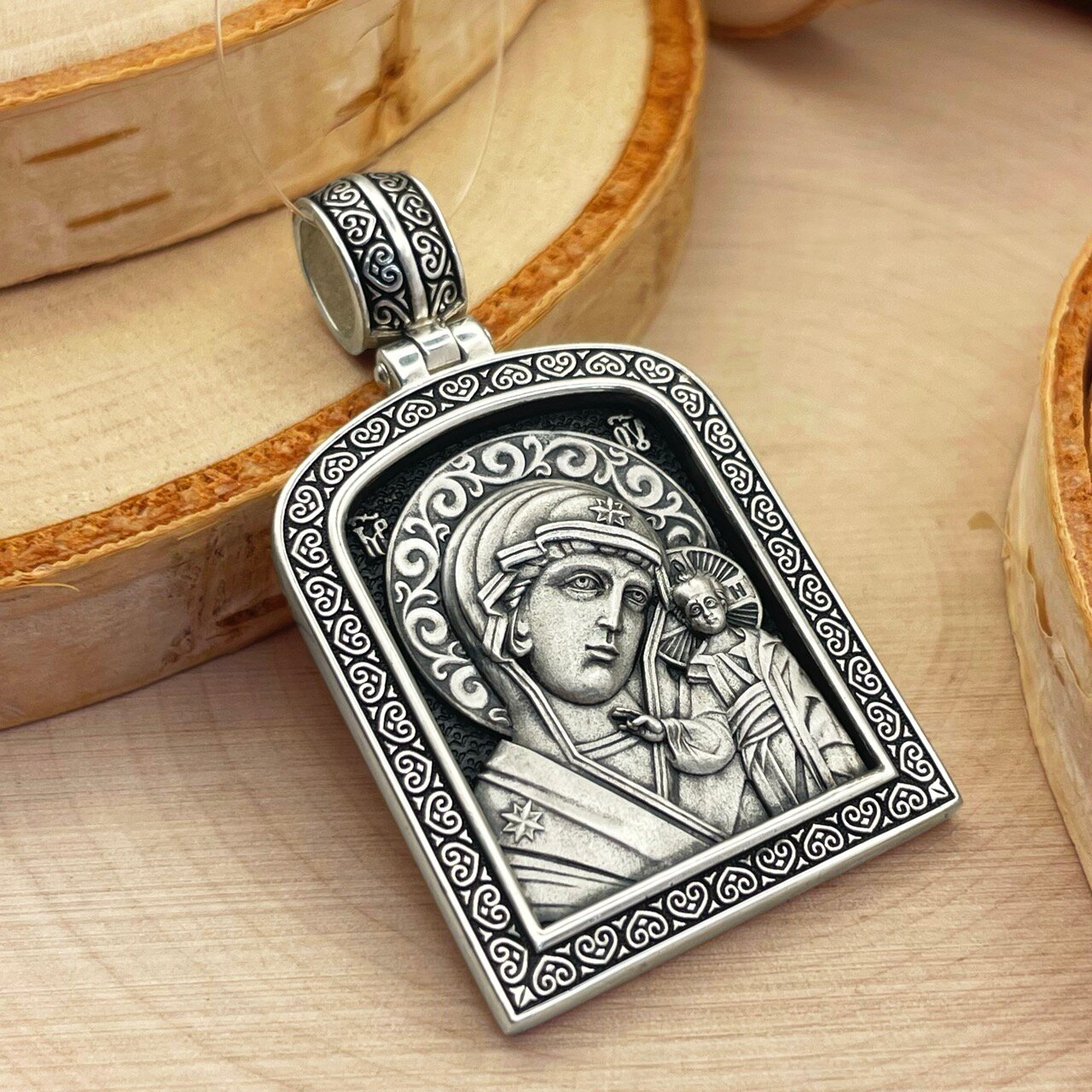 Подвеска, серебро, 925 проба, чернение, оксидирование