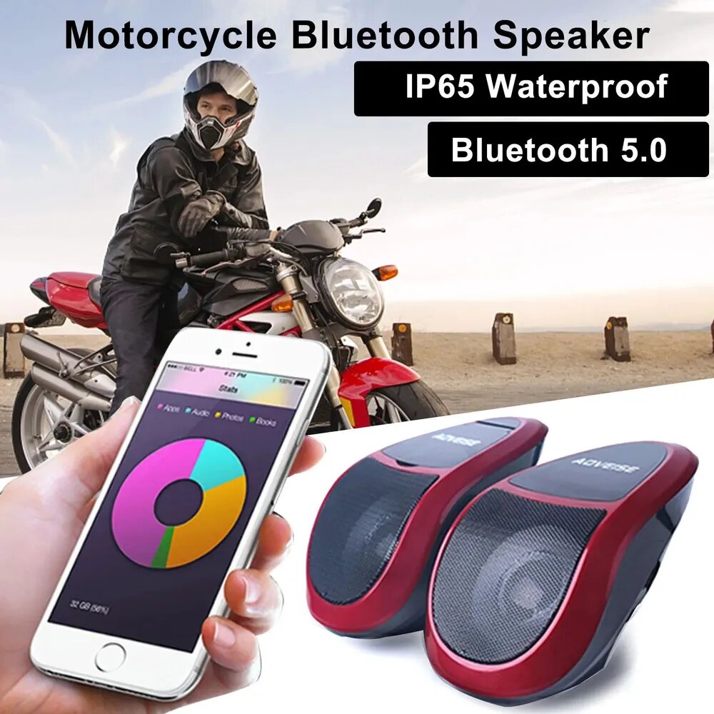 Motorcycle Bluetooth Speaker IP65 Waterproof Bluetooth 5.0