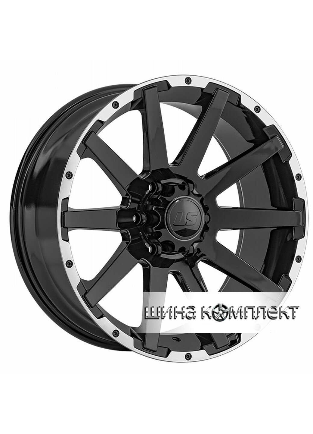 Колесный диск LS 1302 9x20 6x139,7 ET20 100,1 BKL литой для автомобиля