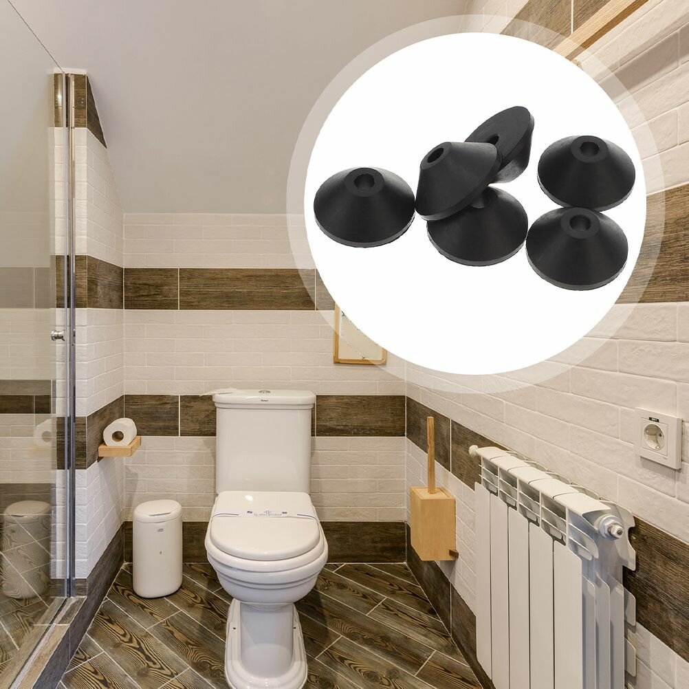 Комплект резиновых уплотнительных колец конической формы для крепежа унитаза, 30 шт