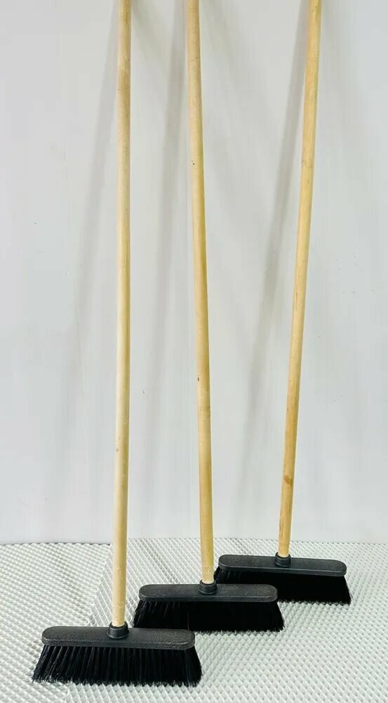 Метла уличная с деревянным черенком 130см "Эконом" , 3шт
