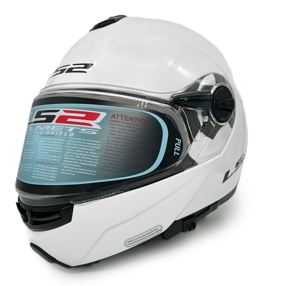 Шлем для снегохода LS2 FF325 STROBE ELECTRIC SNOW Solid white (ЭП). XL. Белый