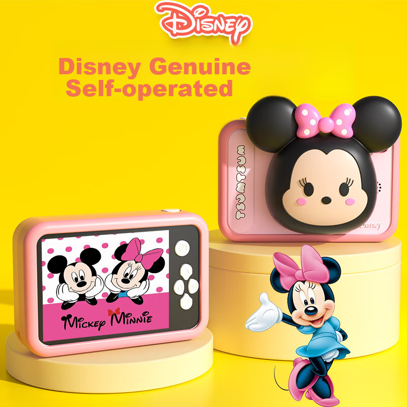 Детская цифровая мгновенная камера Disney с 2.4-дюймовым экраном и двойной камерой 9600 МП 128 ГБ памяти для детей 3-6