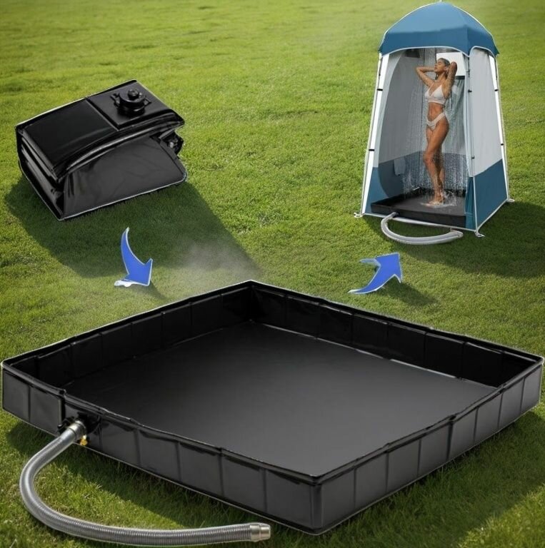 Палатка для душа на открытом воздухе с сухим и влажным разделением душевая палатка мобильный туалет 104X104X13CM